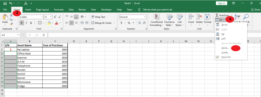 How To Enter Sequential Numbers In Excel Quick Easy 